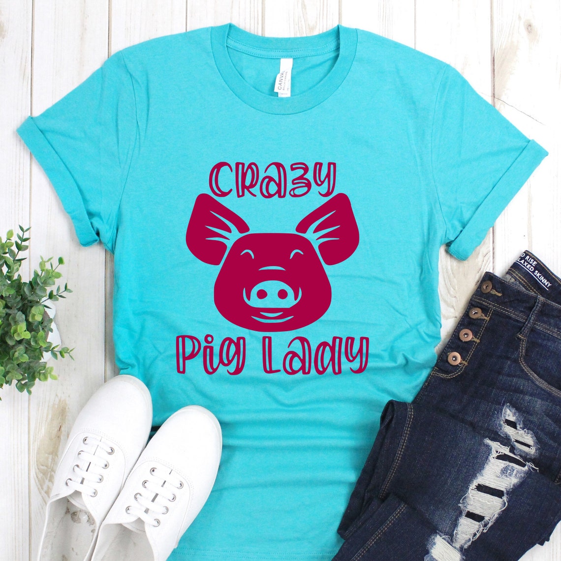 Crazy Pig Lady Pigs Hogs Kisses Live Love Show Livestock 4h - Etsy