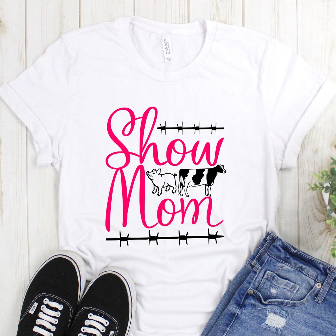 Show Mom With Show Pig and Holstein Show Cow SVG File - Etsy