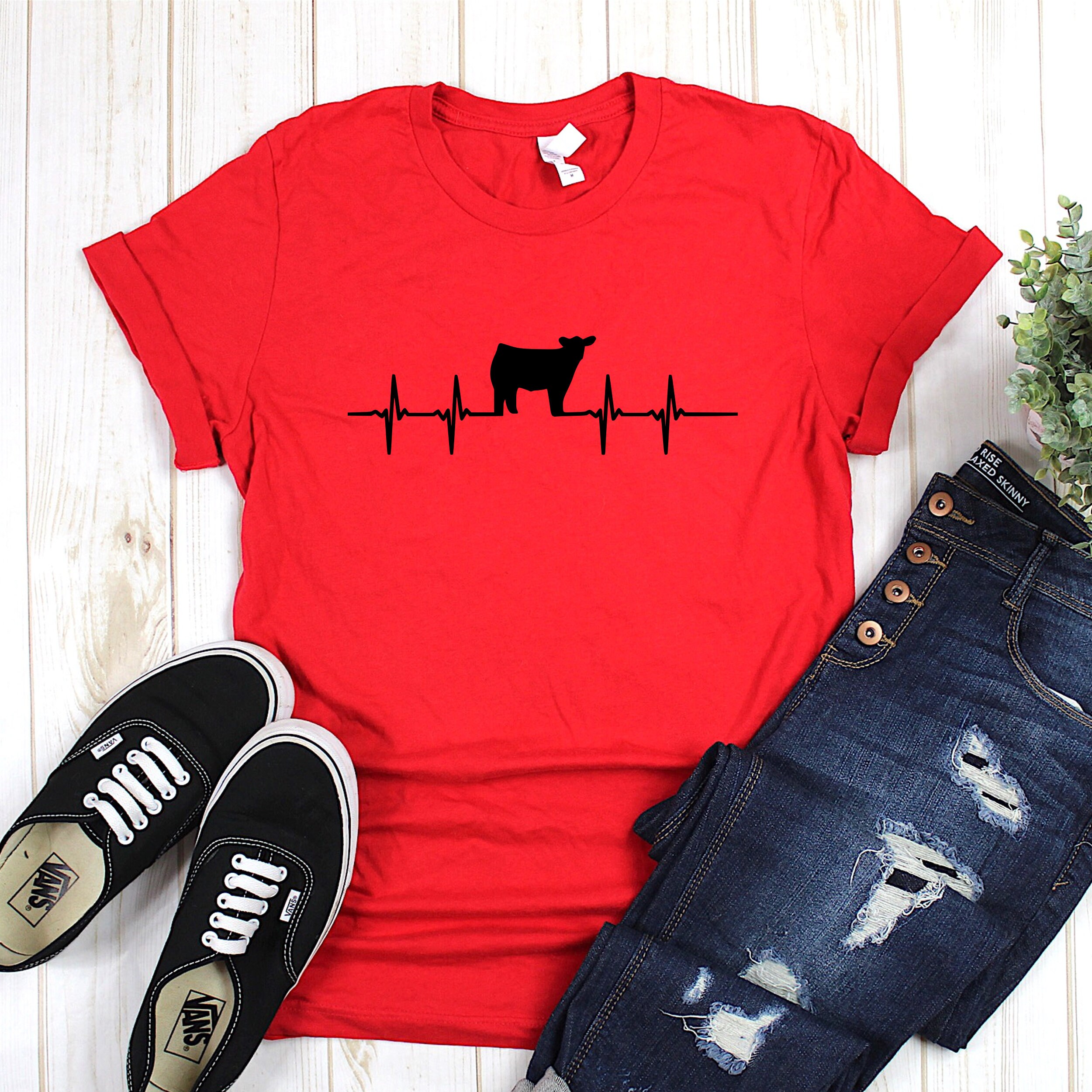 Cow SVG Cow Ekg Svg Cow Love Svg Heart Beats for Cows Svg - Etsy Canada