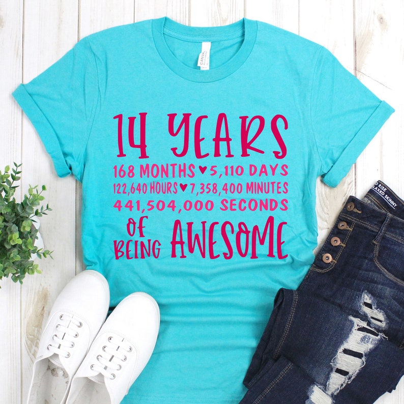 14 Years Old Svg 14th Birthday Svg Fourteen Svg 14 and - Etsy