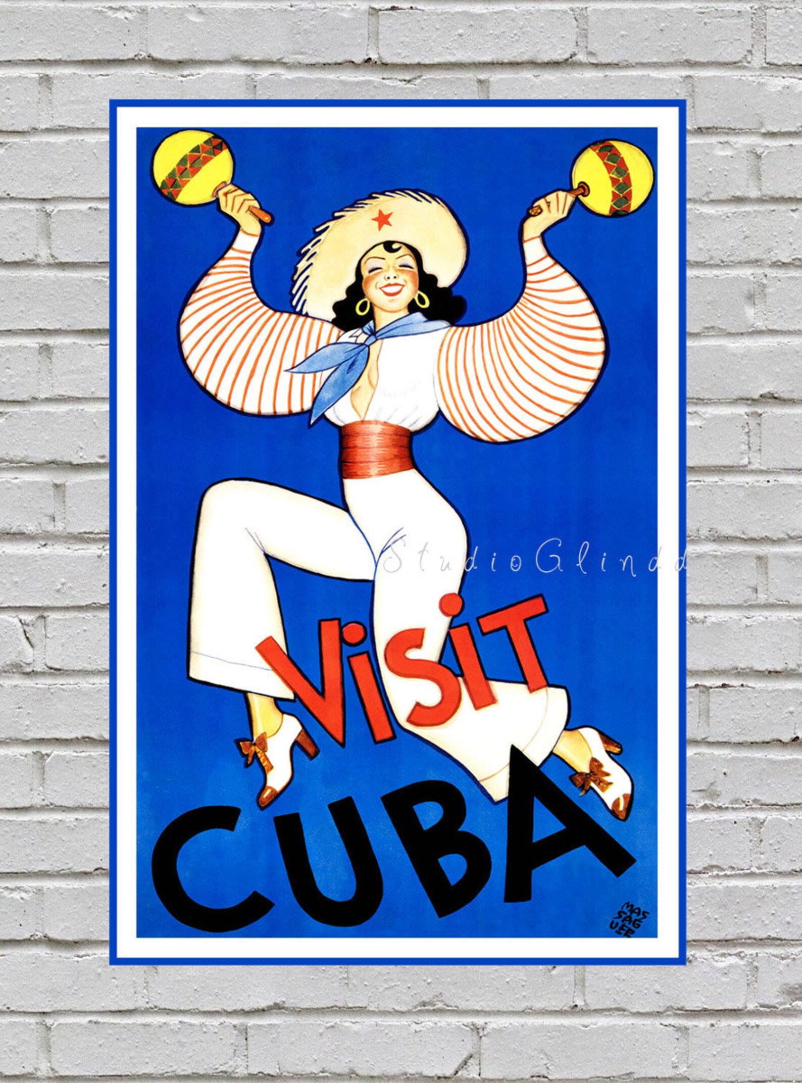 Cuba Poster, Cuba Printable Art, Visit Cuba Print, Cuban Travel Poster ...
