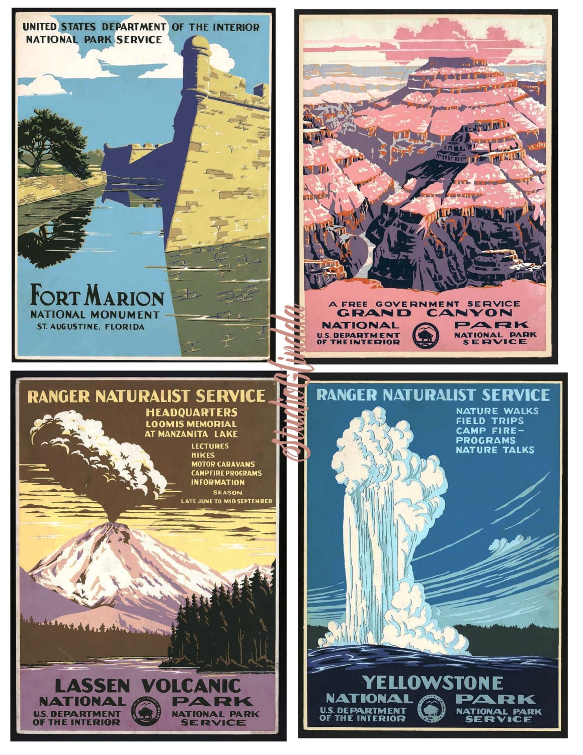 Old National Park Posters