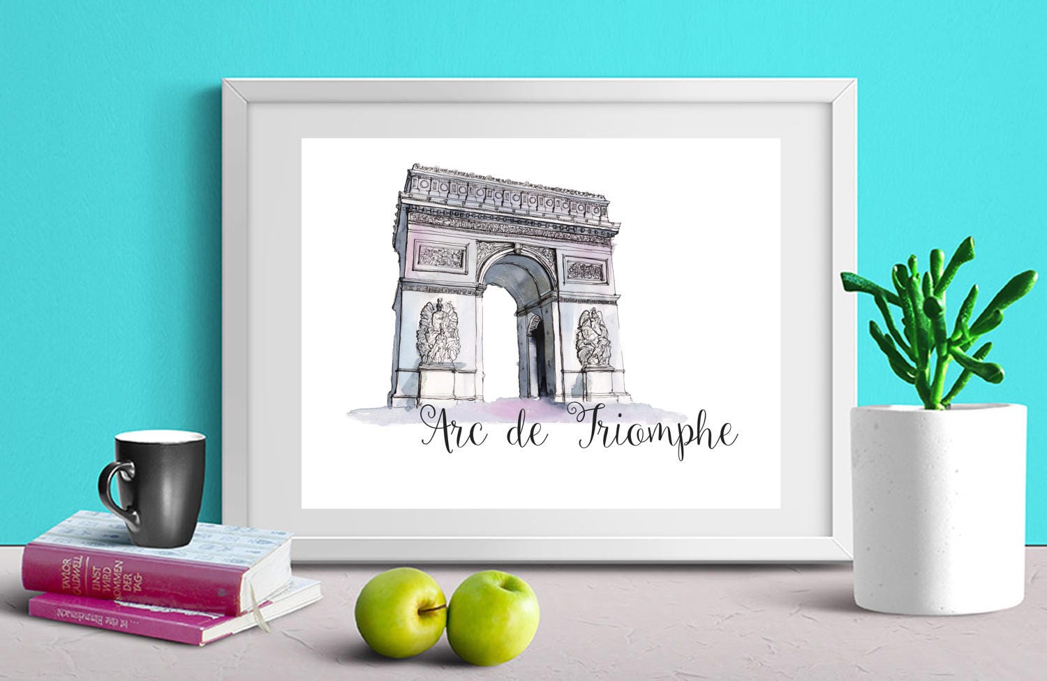 Arc De Triomphe Printable, Arc De Triomphe Water Color Print, Paris ...