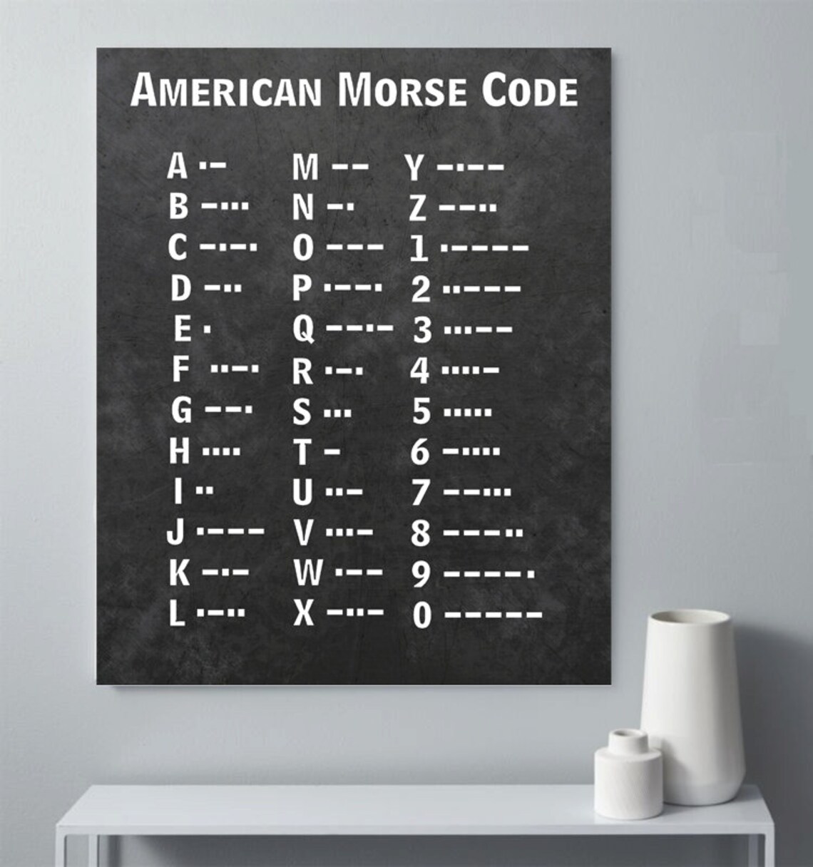 American Morse Code Printable Wall Decor, Morse Code Poster, Office ...