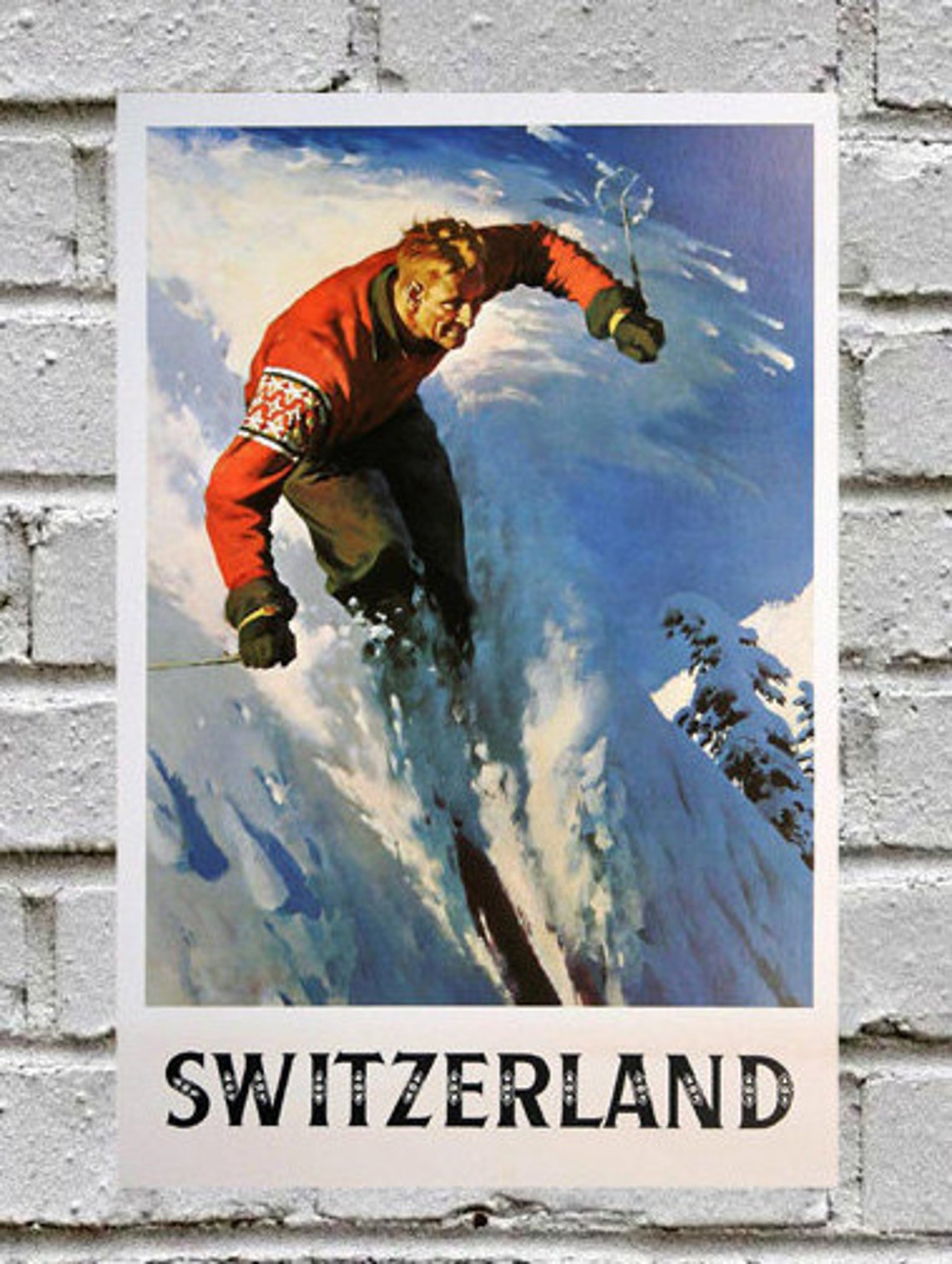 Swiss Travel Posters Set of 4 Vintage Full Size Posters. Switzerland ...