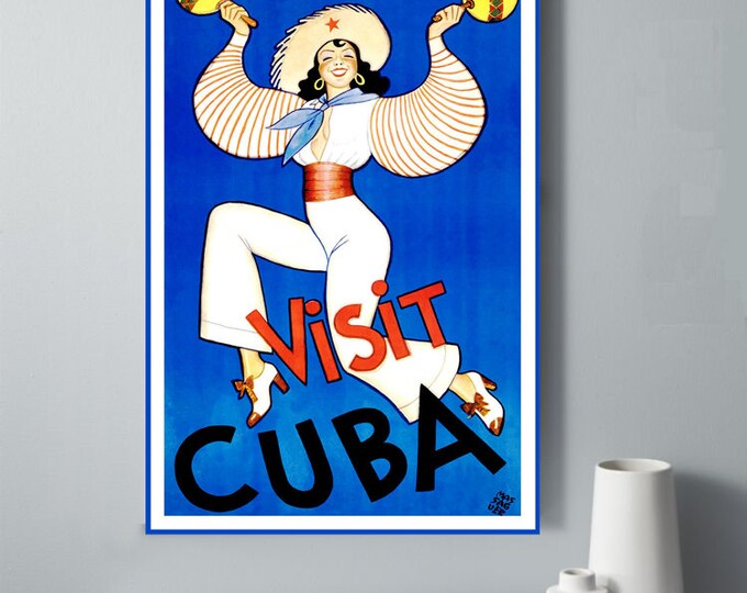 Cuba Poster, Cuba Printable Art, Visit Cuba Print, Cuban Travel Poster ...