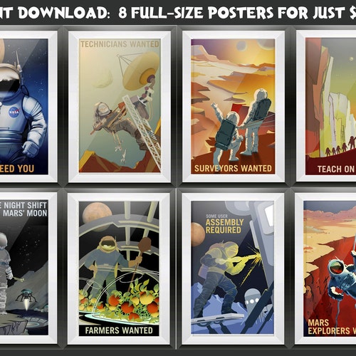 NASA Posters Complete 15 Piece Set Instant Download NASA | Etsy