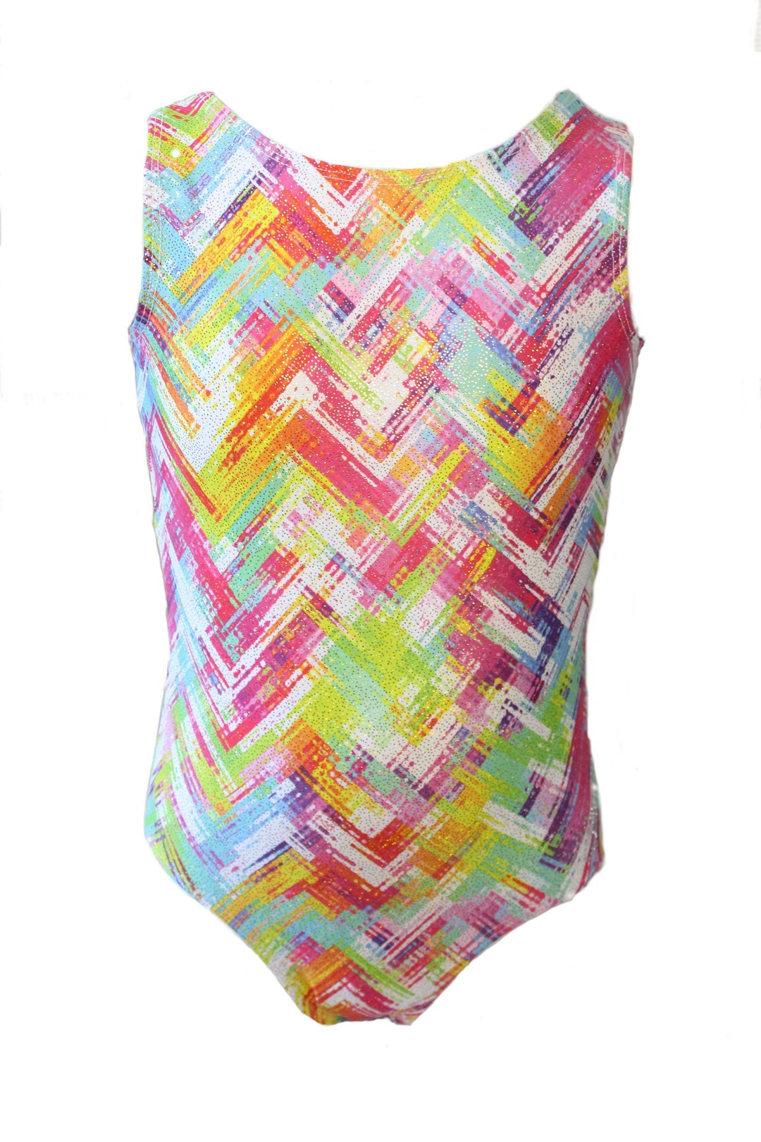 READY TO SHIP!! Gymnastics Leotard Pink Chevron Leo Girls Birthday Gift ...