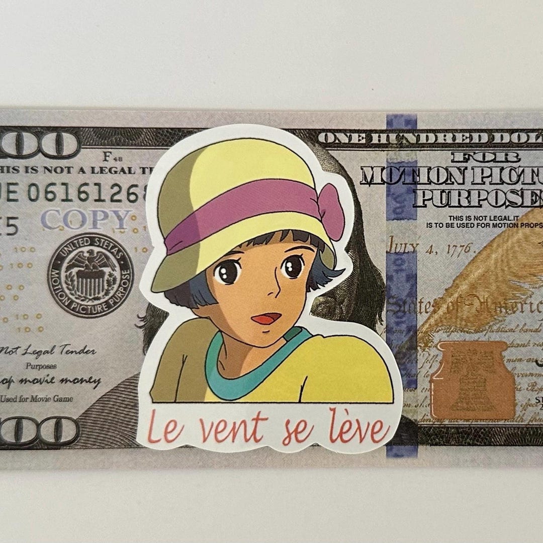 The Wind Rises Theme 100 Prop Bill Placeholders for Cash Stuffing, Bill ...