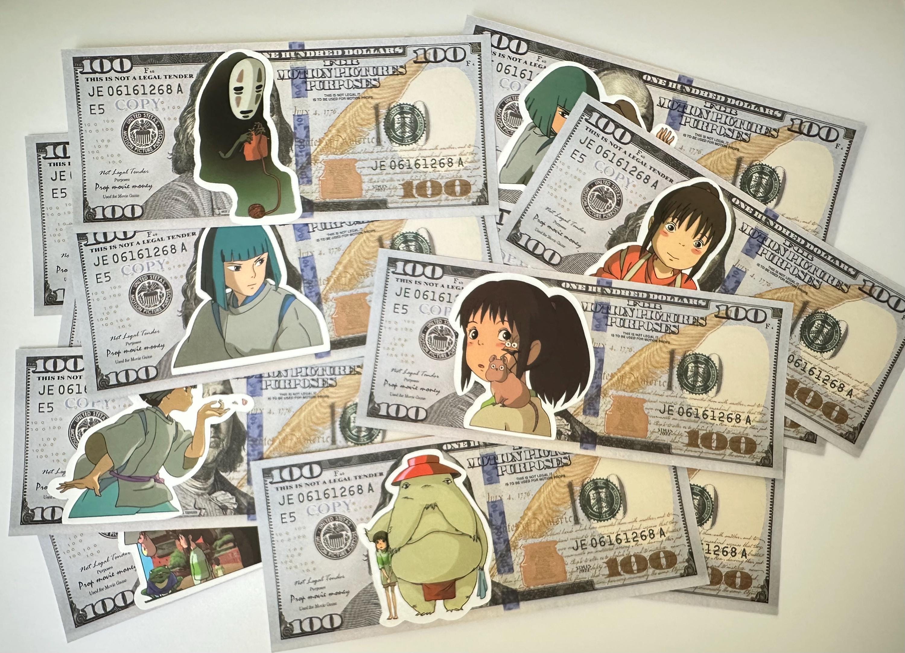 Spirited Away Theme 100 Prop Bill Placeholders for Cash Stuffing, Bill ...