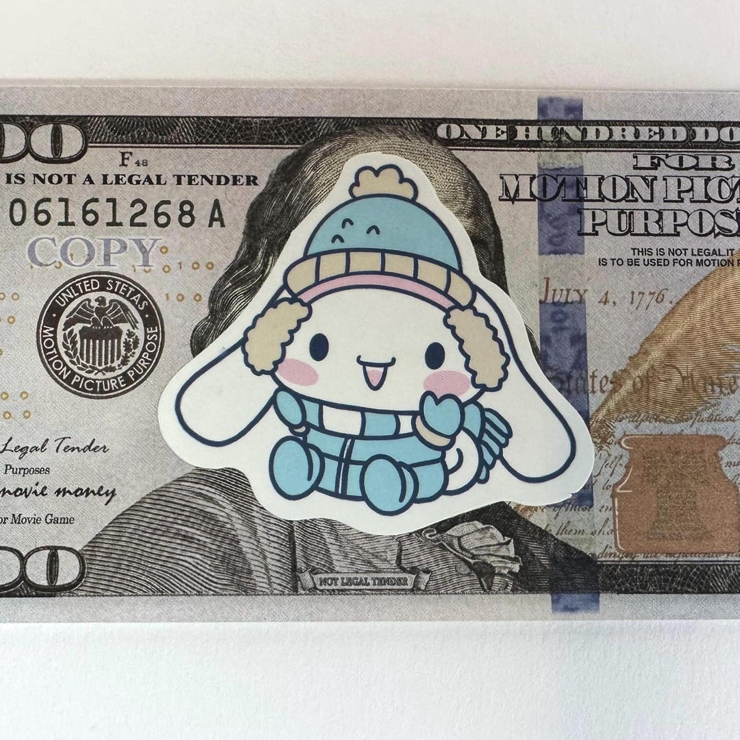 Cinnamoroll Theme 100 Prop Bill Placeholders for Cash Stuffing, Bill ...
