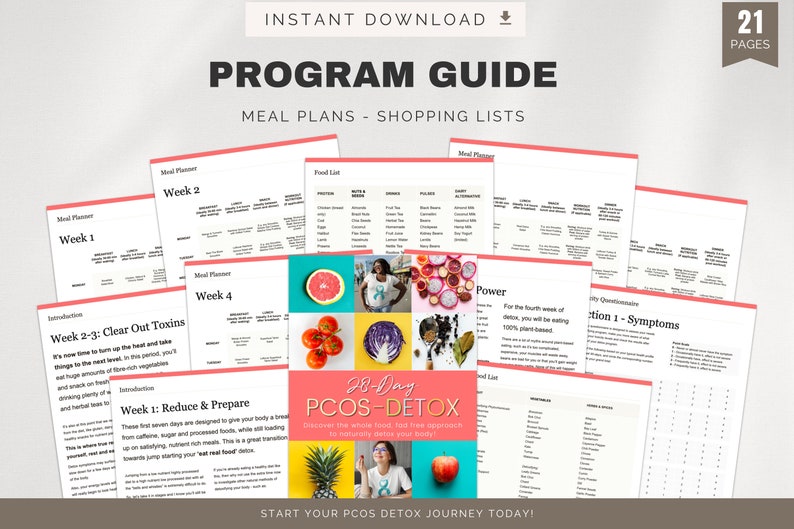 28-day PCOS Detox Program | PCO Tea, Smoothie, Salads | PCOS Recipes ...