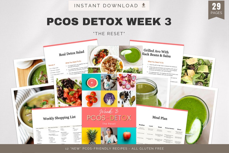 28-day PCOS Detox Program | PCO Tea, Smoothie, Salads | PCOS Recipes ...