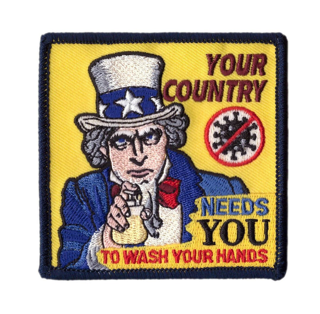 Uncle Sam Country Needs to Wash Hands Corona VELCRO® BRAND - Etsy