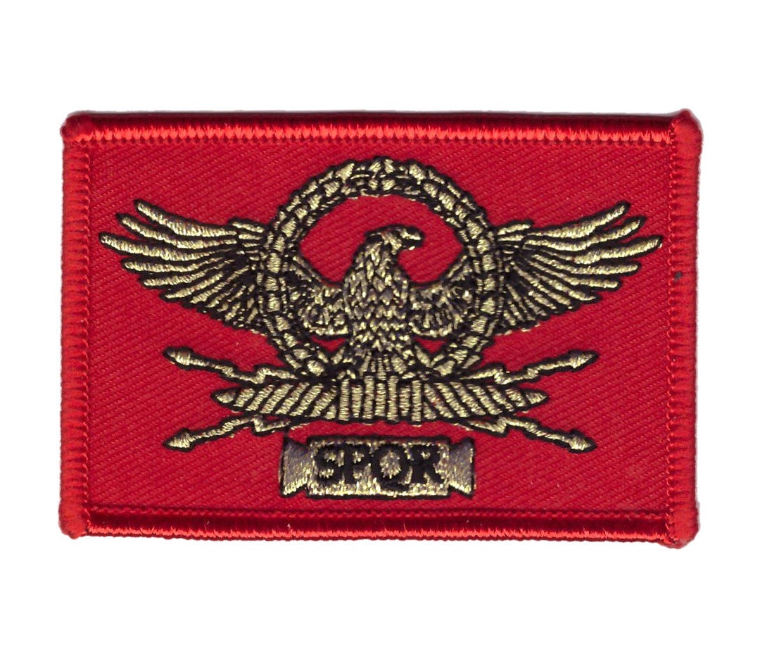 SPQR Roman Republic Eagle Cesar Legion Flag Patch - Etsy