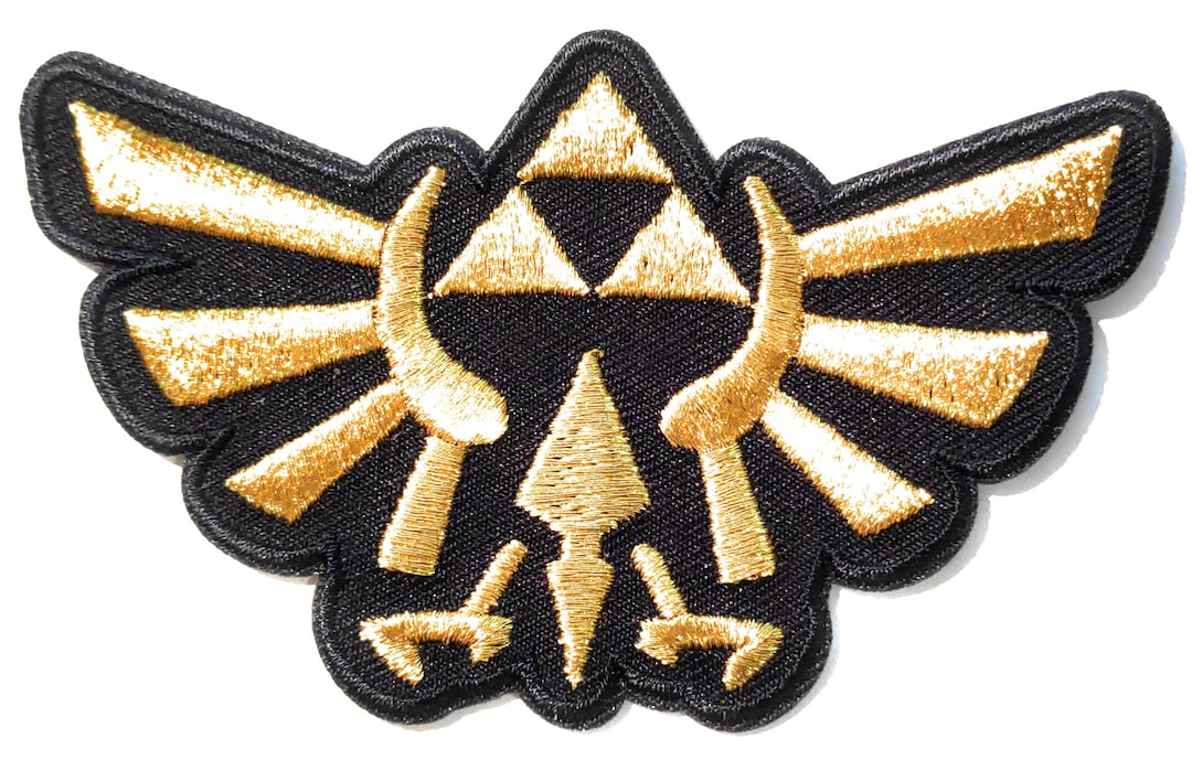 Legend of Zelda Hyrule's Royal Crest Logo Gold Metallic Thread Patch - Etsy