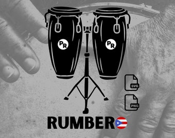 Puerto Rico Congas Svg - Etsy