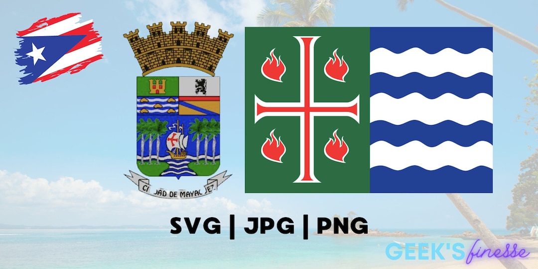 Mayaguez Puerto Rico Flag Coat of Arms Escudo De Armas JPG - Etsy