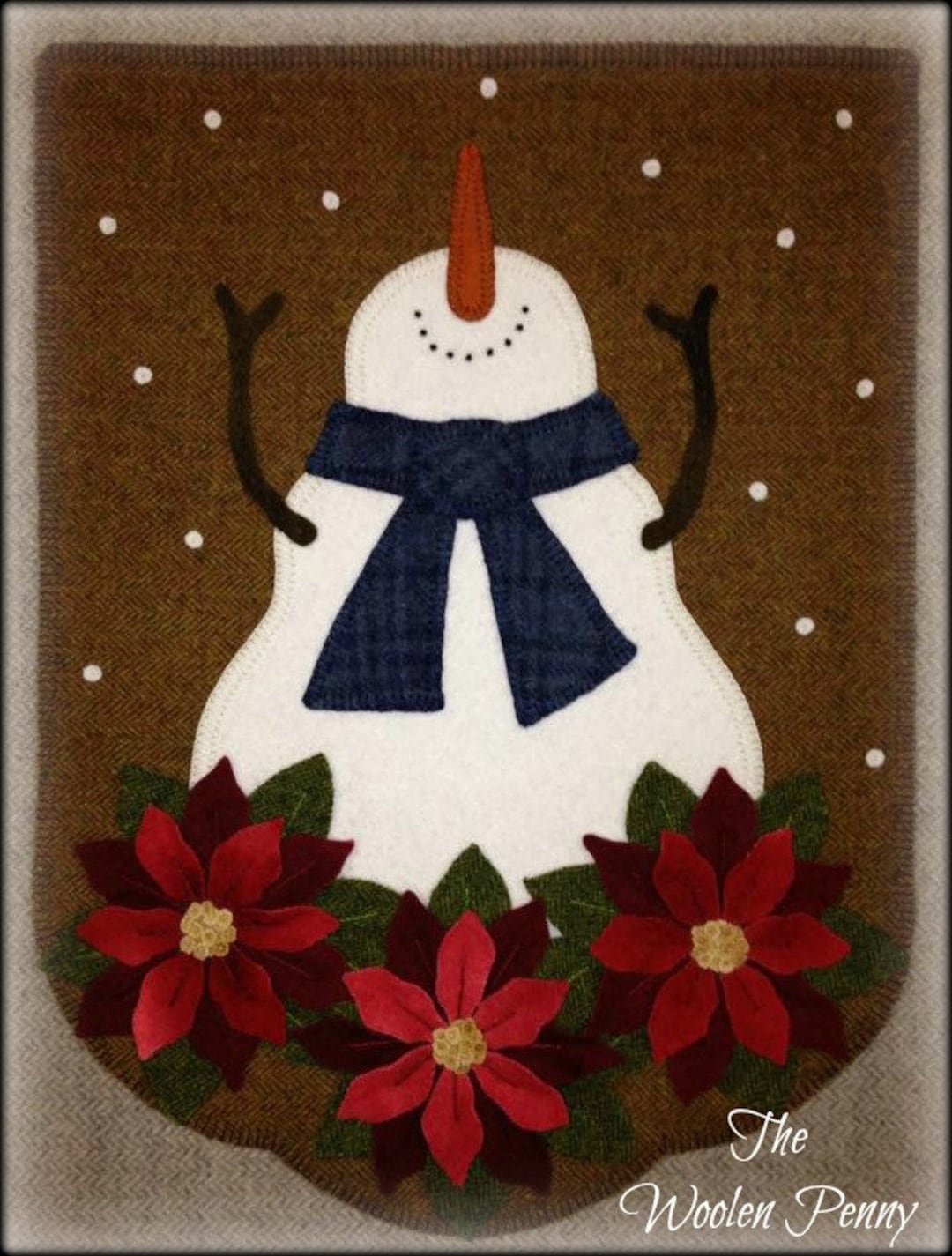 Christmas Snow Wool Applique Wall Hanging *PDF PATTERN* - Etsy