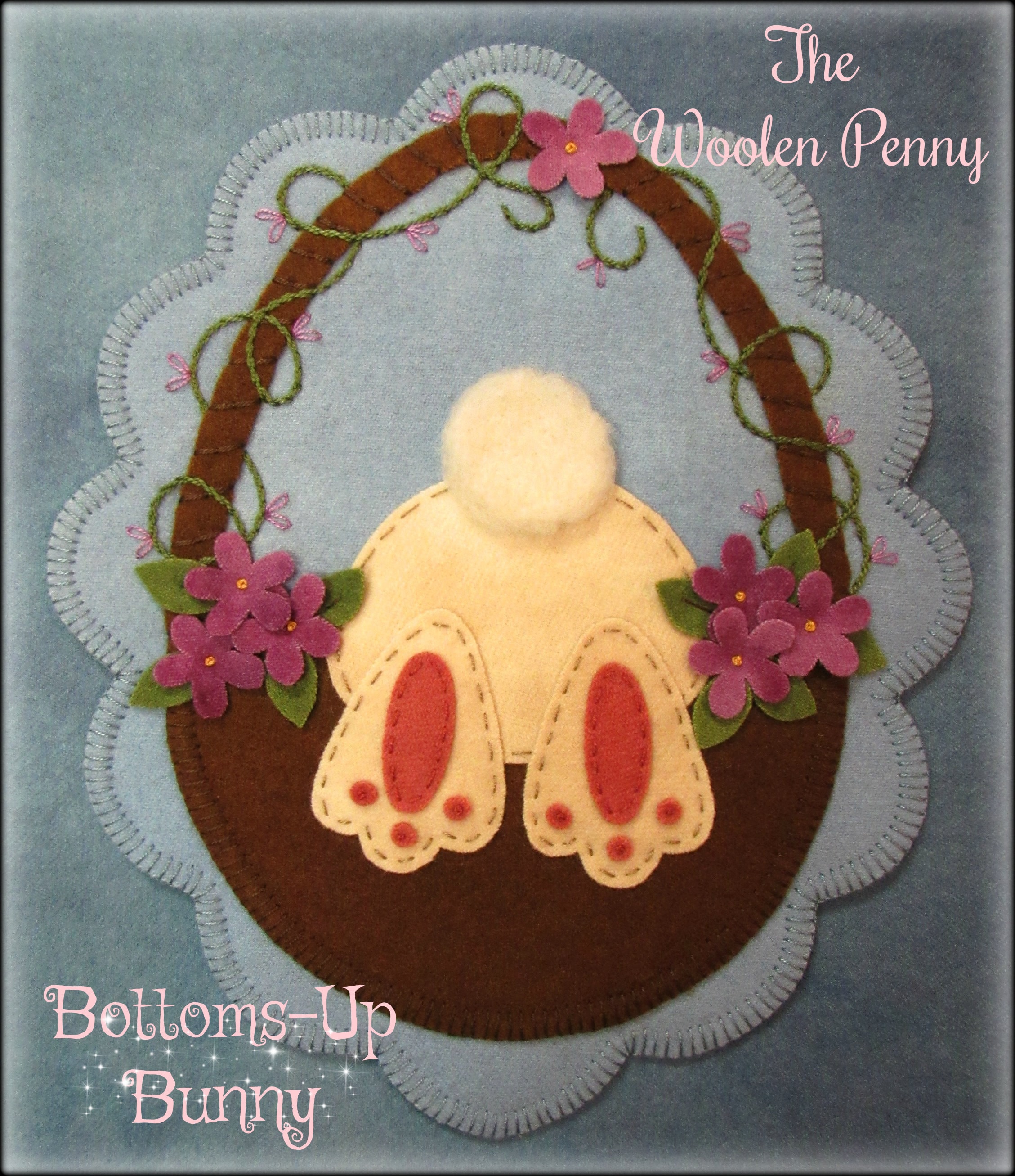 Bottoms-up Bunny Wool Applique Table Mat PATTERN - Etsy