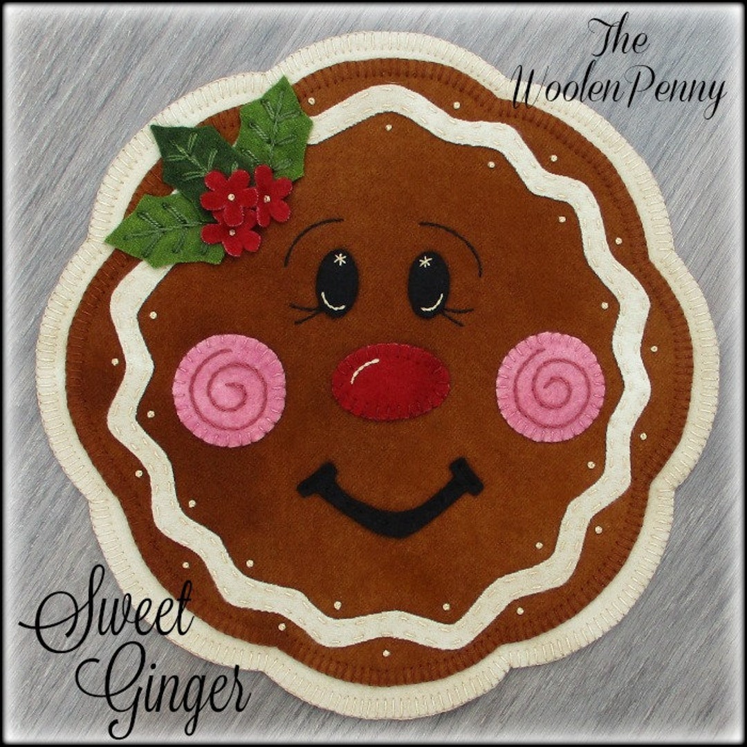 Sweet Ginger Wool Applique Table Mat *instant Download PATTERN* - Etsy