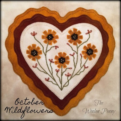 Home Wool Applique Heart Shaped Penny Rug Table Mat PATTERN - Etsy