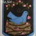 Bless This Nest Wool Wall Hanging *PATTERN* Spring Bird in Nest Wool ...