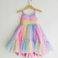 Rainbow Dress - Etsy