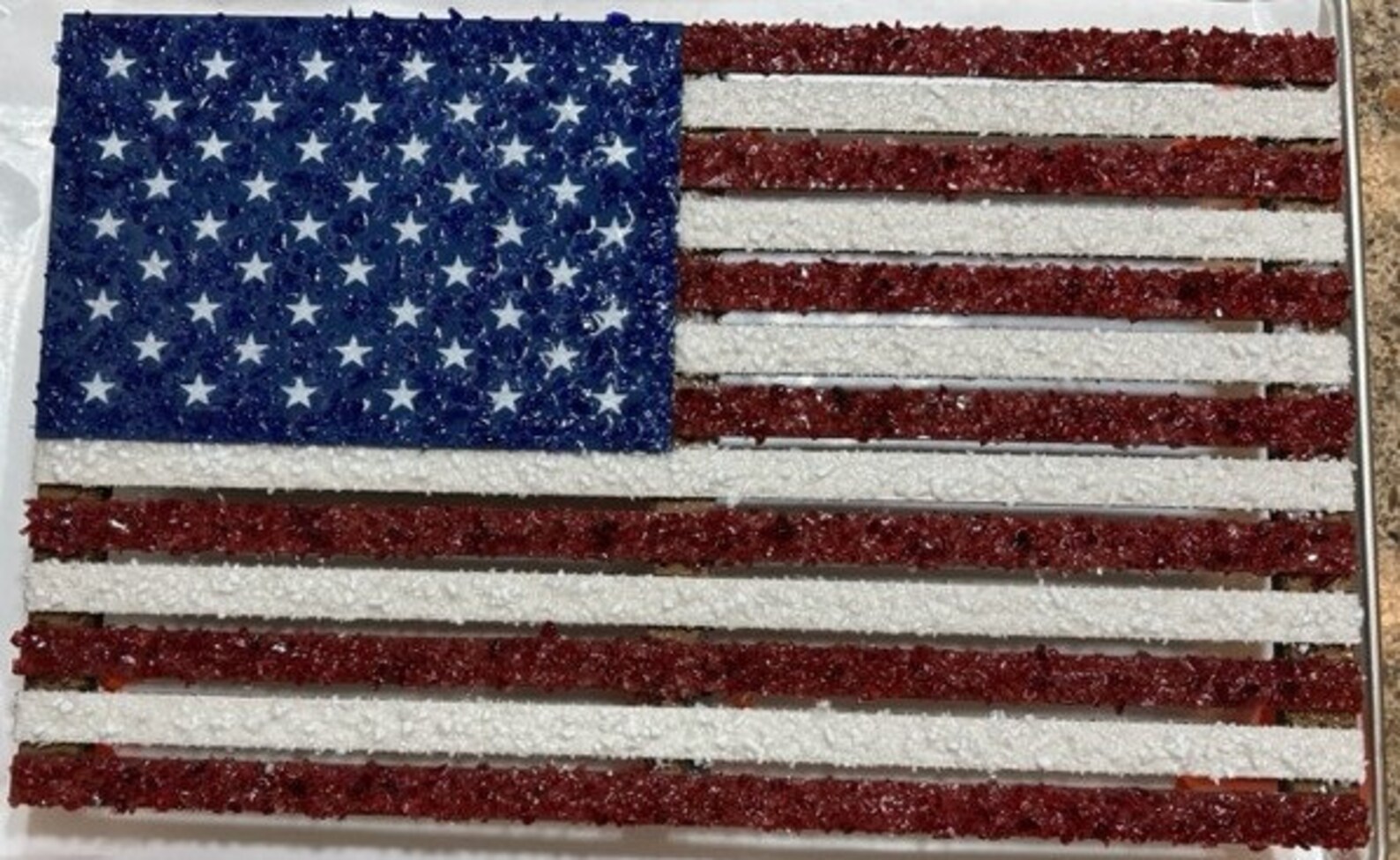 USA Flag With Crushed Glass - Designs by Kimberly - Etsy