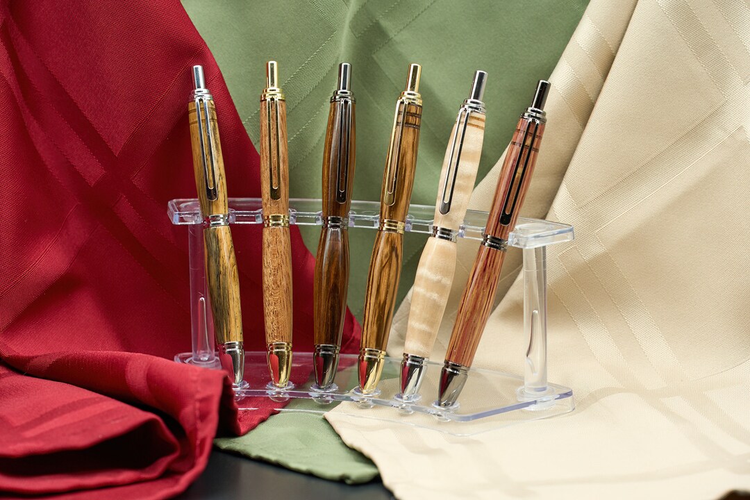 Elegant Handmade Wood Pen | Hand Turned Wooden Click Pen | Slimline Pro ...