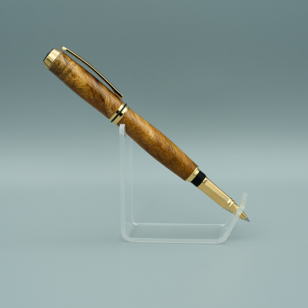 Eucalyptus Stumpwood Rollerball Pen With Gold Fittings | Handmade Wood ...