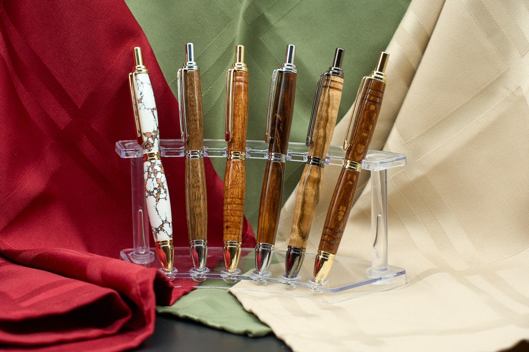 Elegant Handmade Wood Pen | Hand Turned Wooden Click Pen | Slimline Pro ...