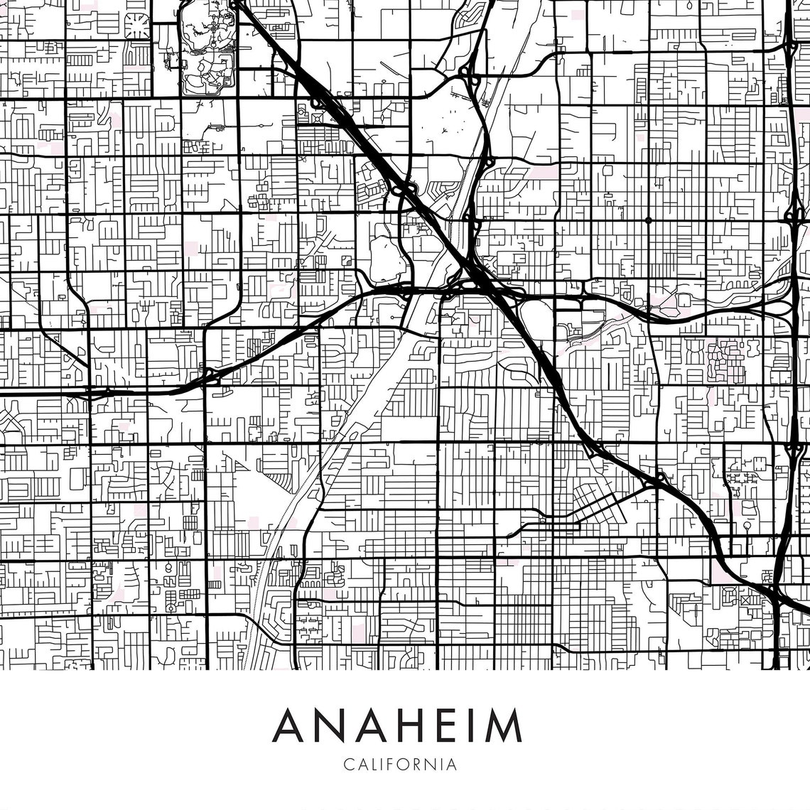 Anaheim California City Map Print Wall Art Print at Home - Etsy
