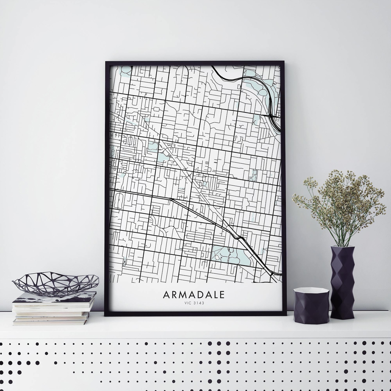 Armadale Melbourne Art City Map Print Wall Art A4 A3 A2 A1 | Etsy
