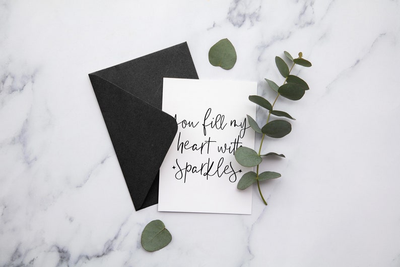 Greeting Card you Fill My Heart With Sparkles - Etsy