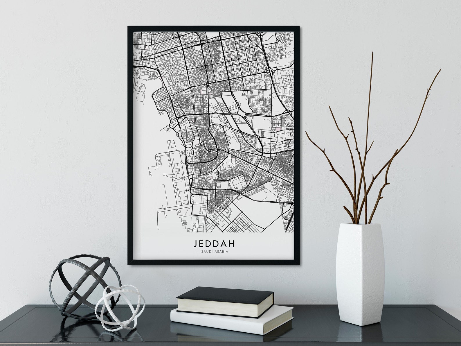 Jeddah Saudi Arabia City Art Map Print Wall Art A4 A3 A2 - Etsy