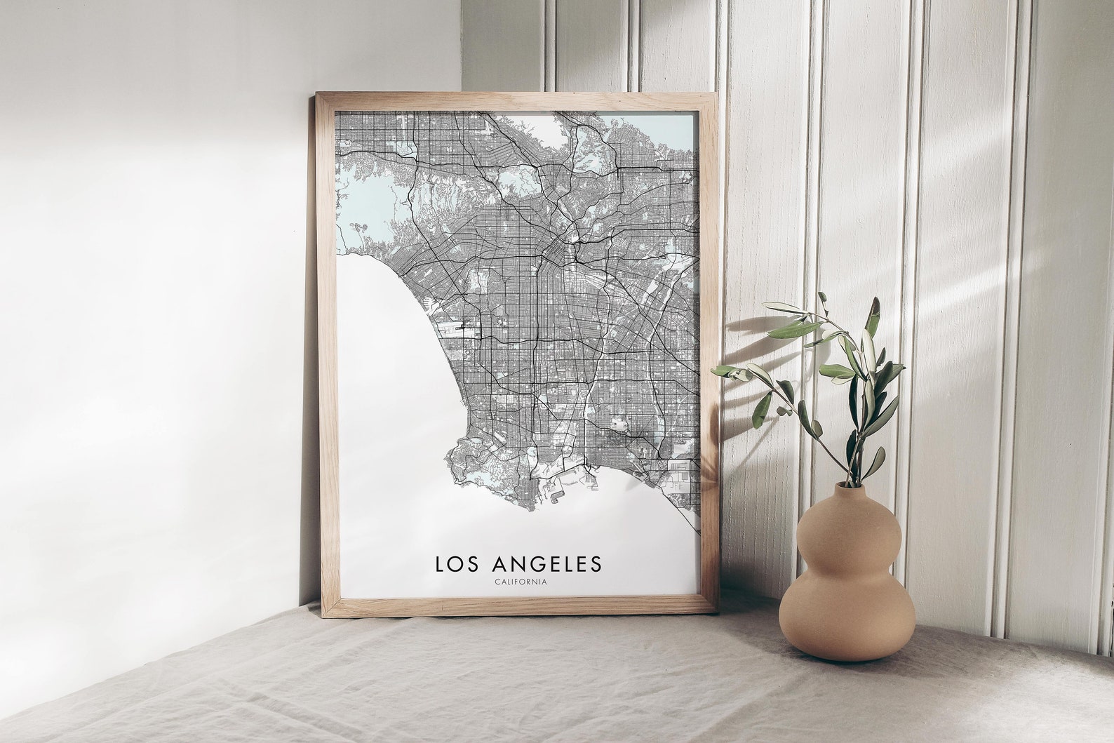 Los Angeles California Art City Map Print Wall Art Print - Etsy