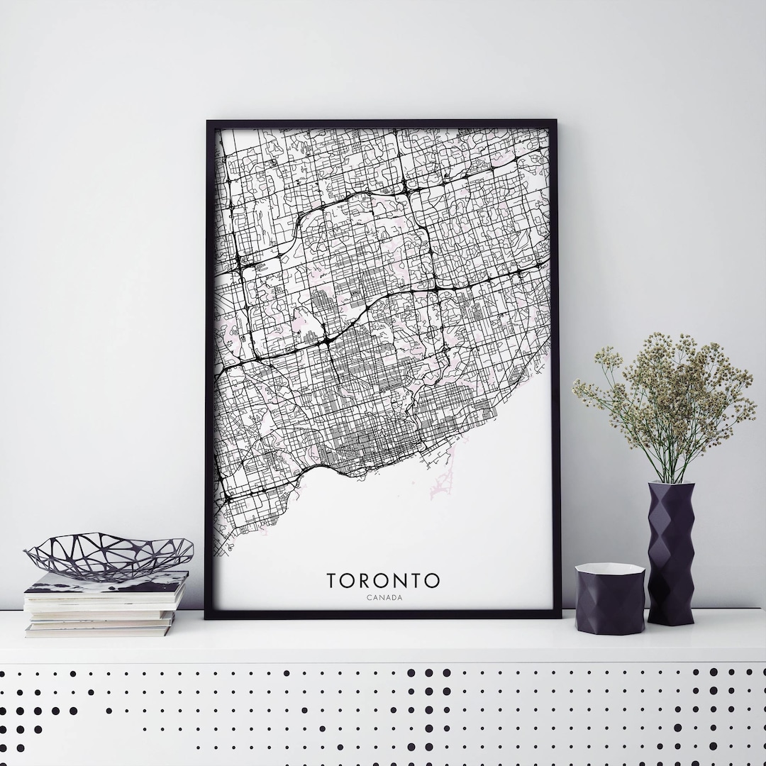 Toronto, Canada Art, City Map Print Wall Art | A4 A3 A2 A1 - Etsy