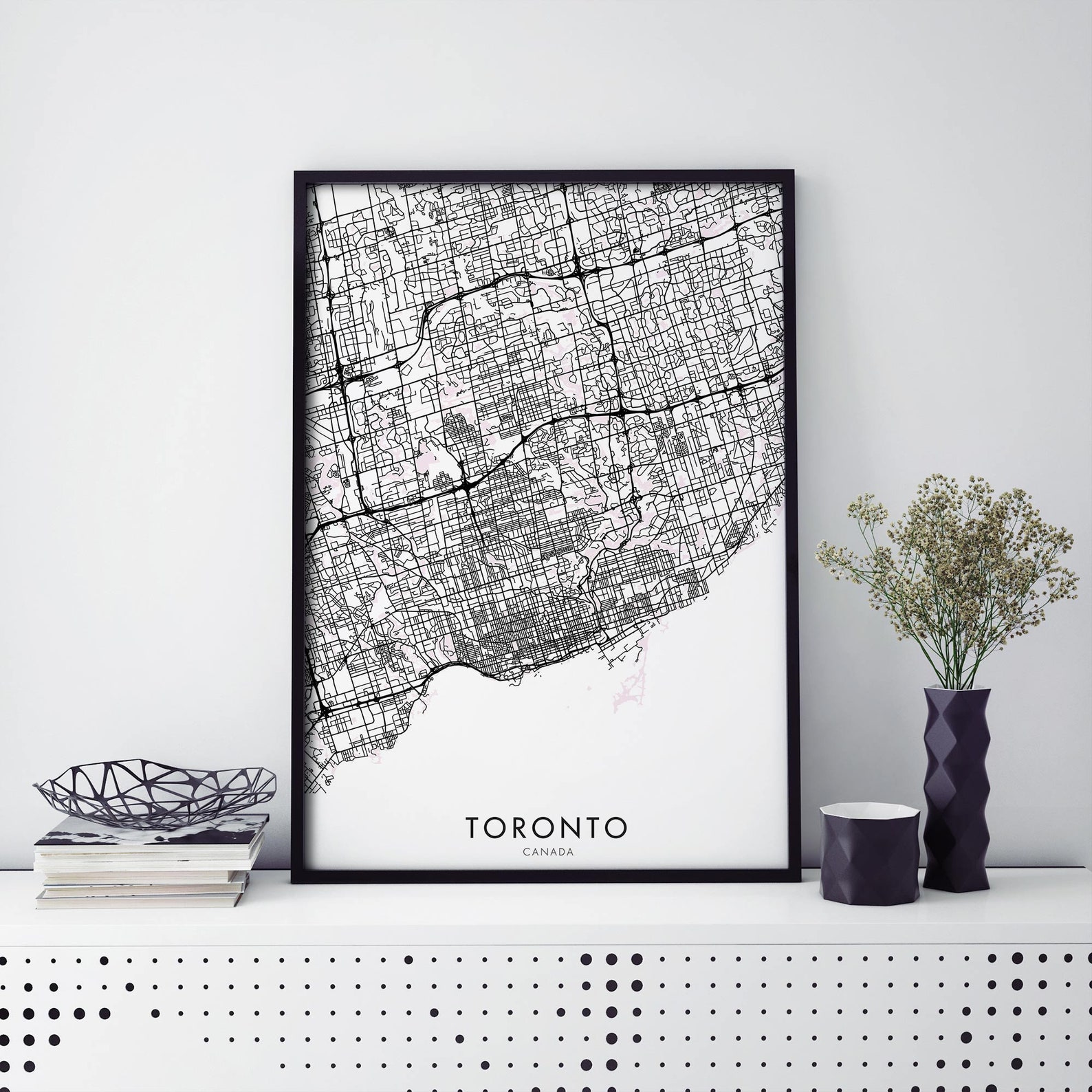 Toronto Canada Art City Map Print Wall Art A4 A3 A2 A1 | Etsy