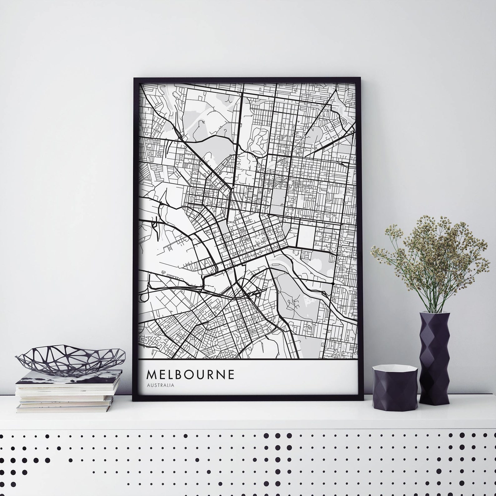 Melbourne Art, City Map Print Wall Art | A4 A3 A2 A1 - Etsy