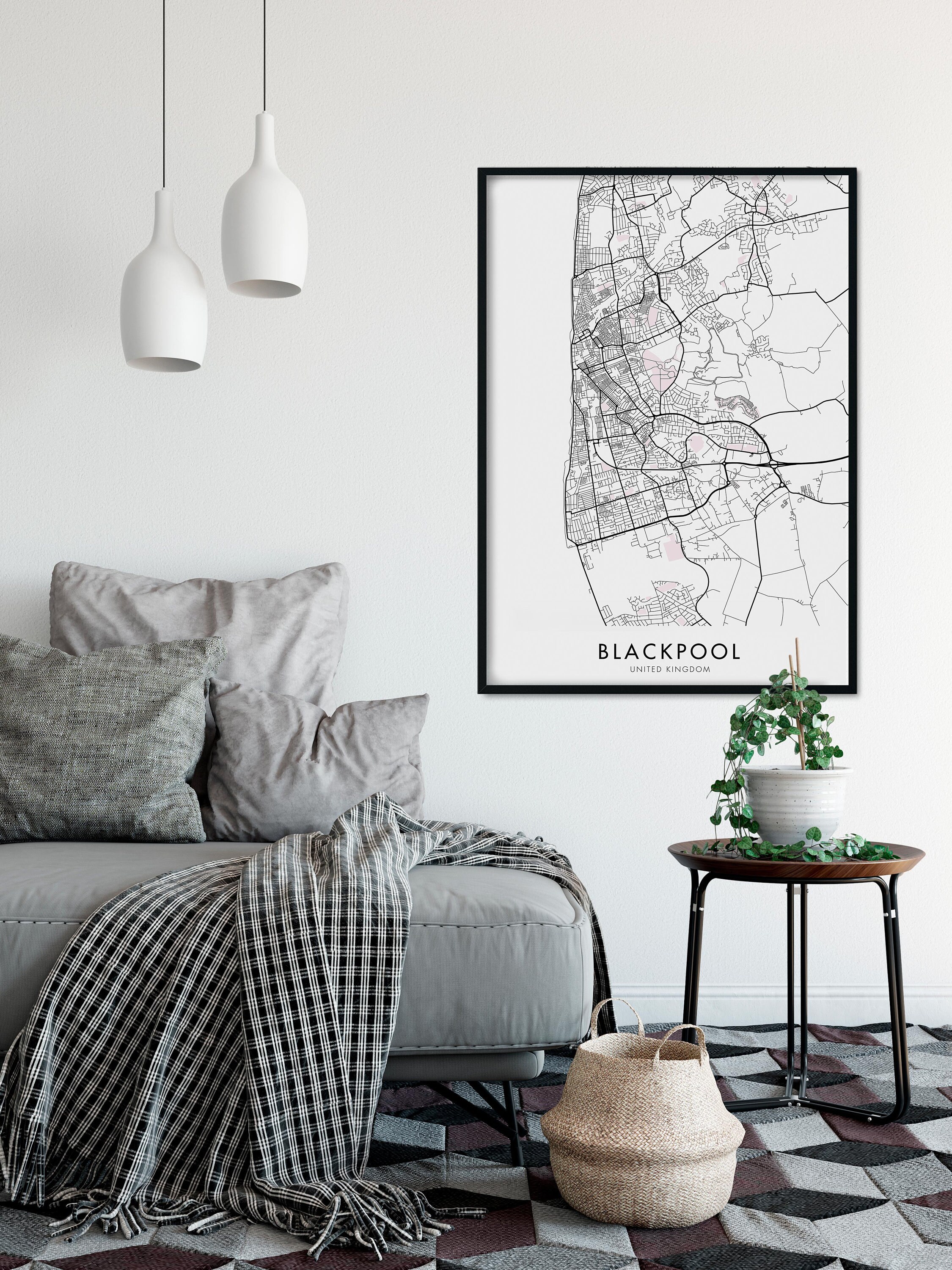 Blackpool England United Kingdom UK City Art Map Print - Etsy