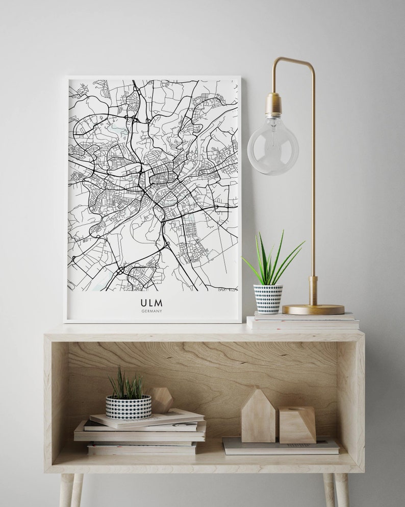 Ulm Germany City Map Print Wall Art Print at Home Digital - Etsy