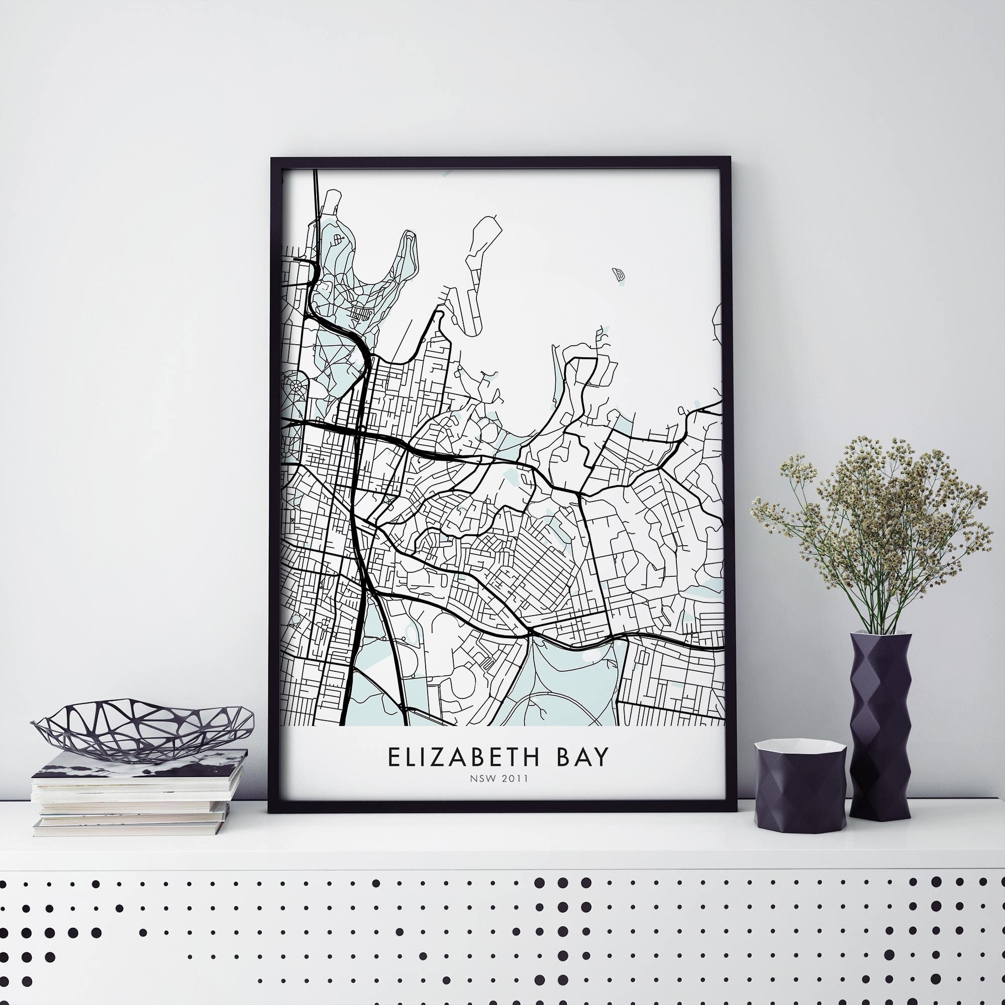 Elizabeth Bay Sydney Australia Art City Map Print Wall Art | Etsy