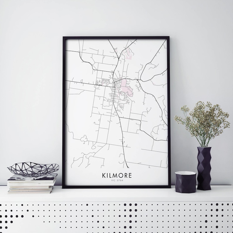 Kilmore, Victoria, Australia Art, City Map Print Wall Art | A4 A3 A2 A1 ...