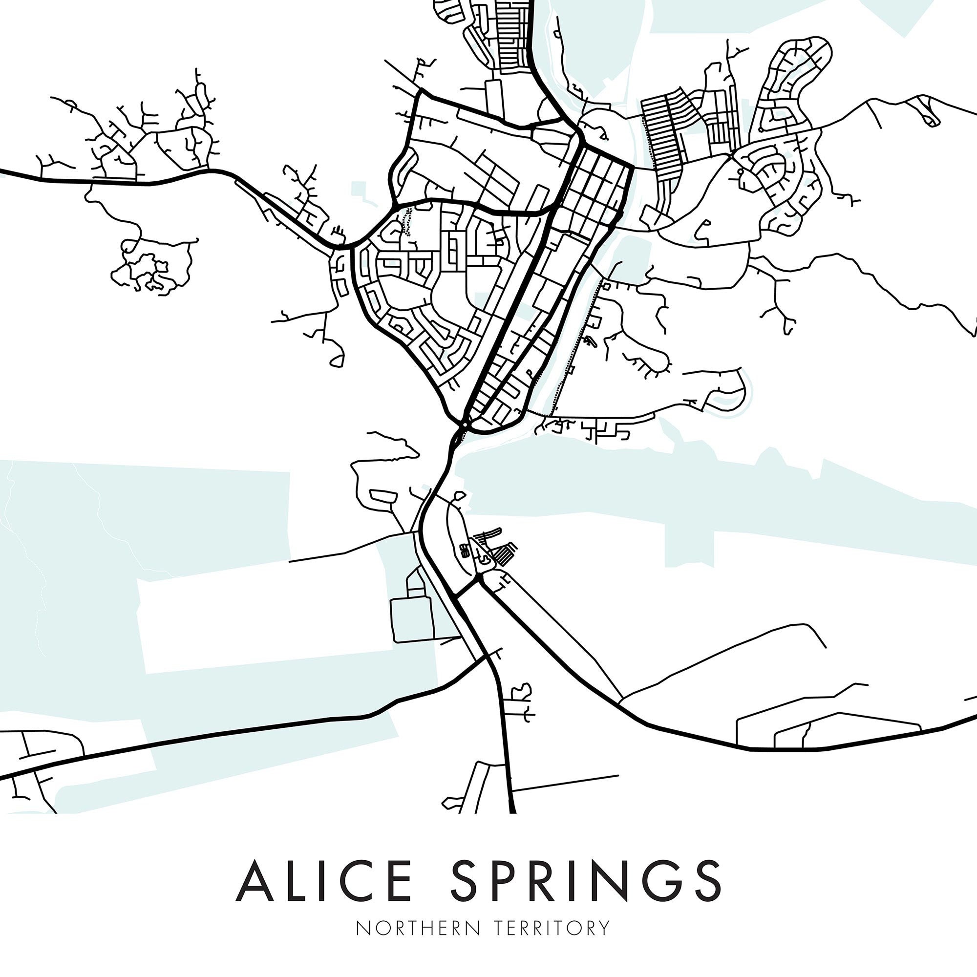 Alice Springs Northern Territory Australia Art City Map - Etsy Australia
