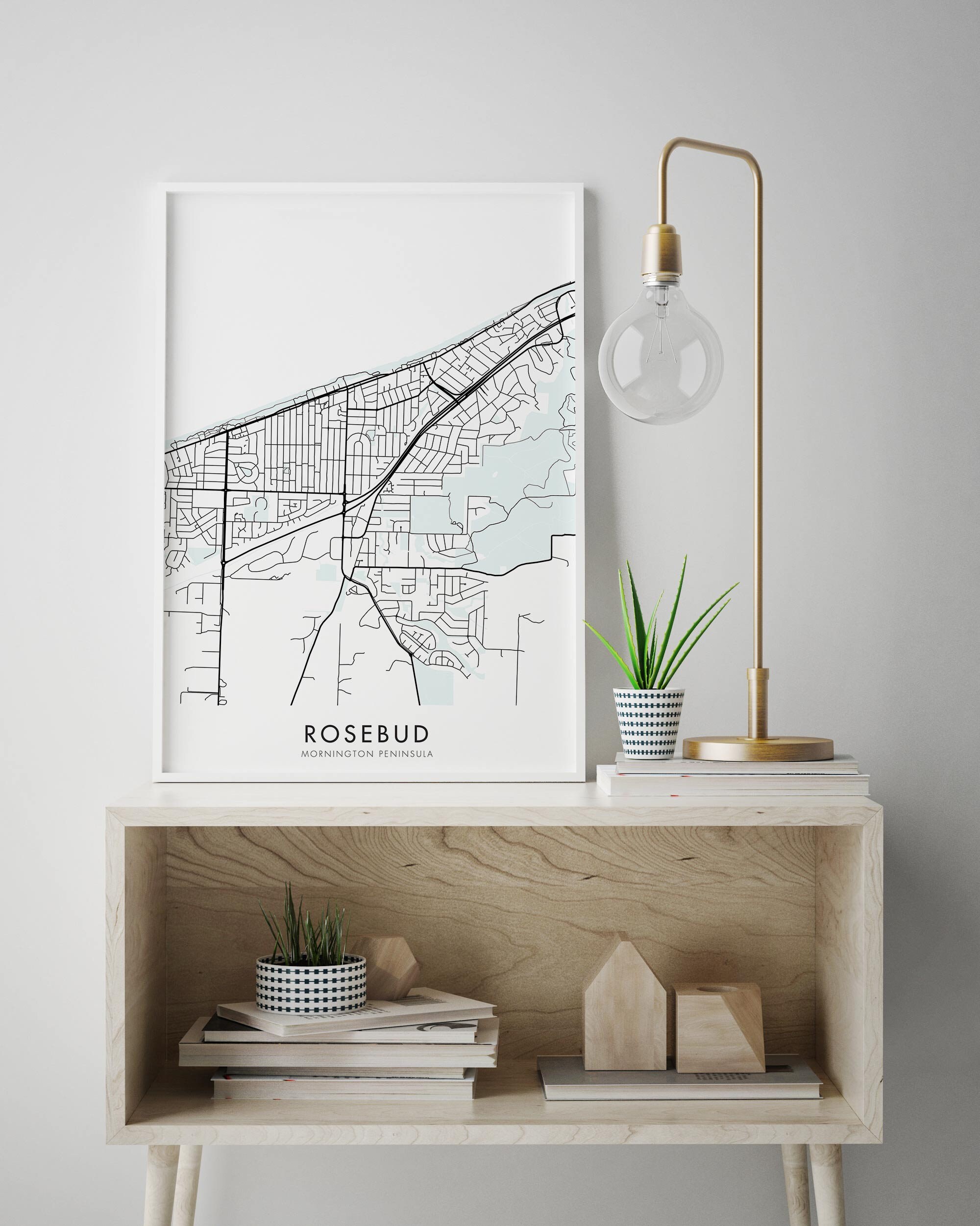 Rosebud, Mornington Peninsula, Victoria, Australia Art, City Map Print ...