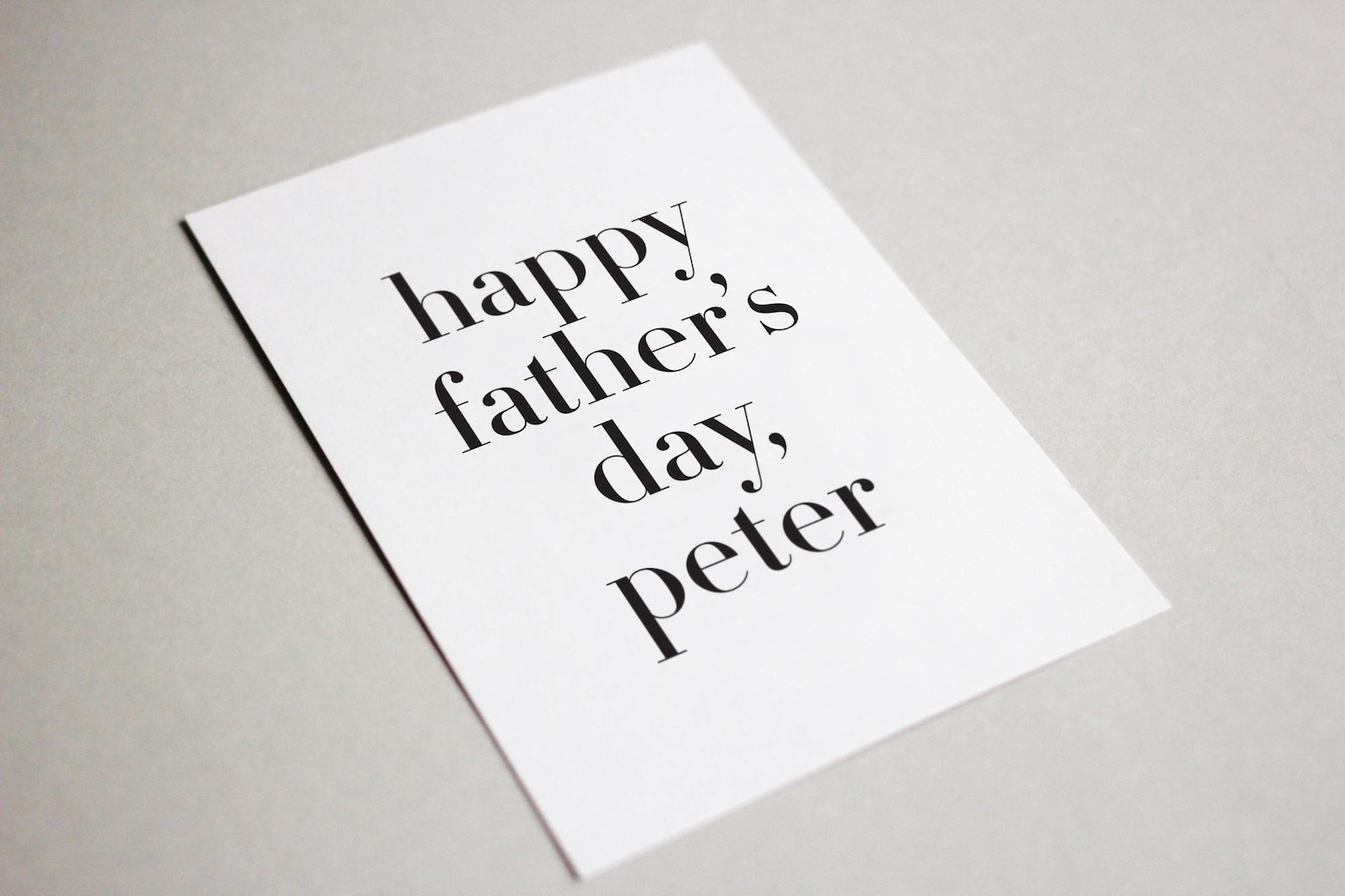 Personalized Father's Day Card Contemporary Minimalist - Etsy