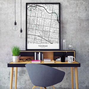 Toorak Melbourne Art City Map Print Wall Art A4 A3 A2 A1 - Etsy