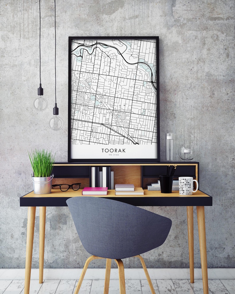 Toorak, Melbourne Art, City Map Print Wall Art | A4 A3 A2 A1 - Etsy