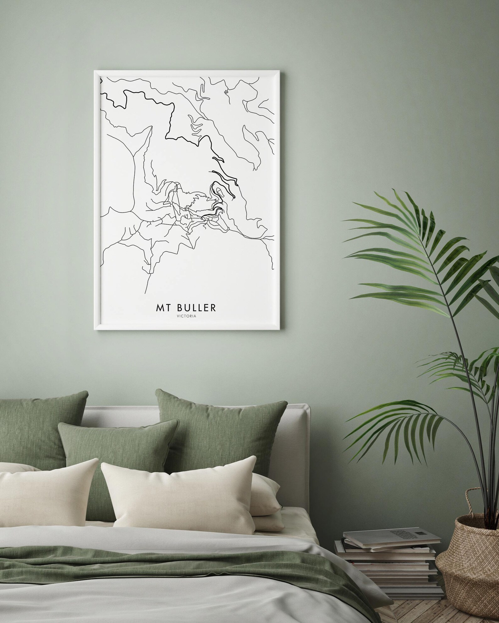 Mt Buller, Victoria, Australia Map Print Wall Art | Print at Home ...